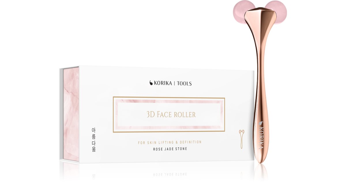KORIKA Tools 3D Roller Rose Jade Stone Facial Massage Roller Rose Jade ...
